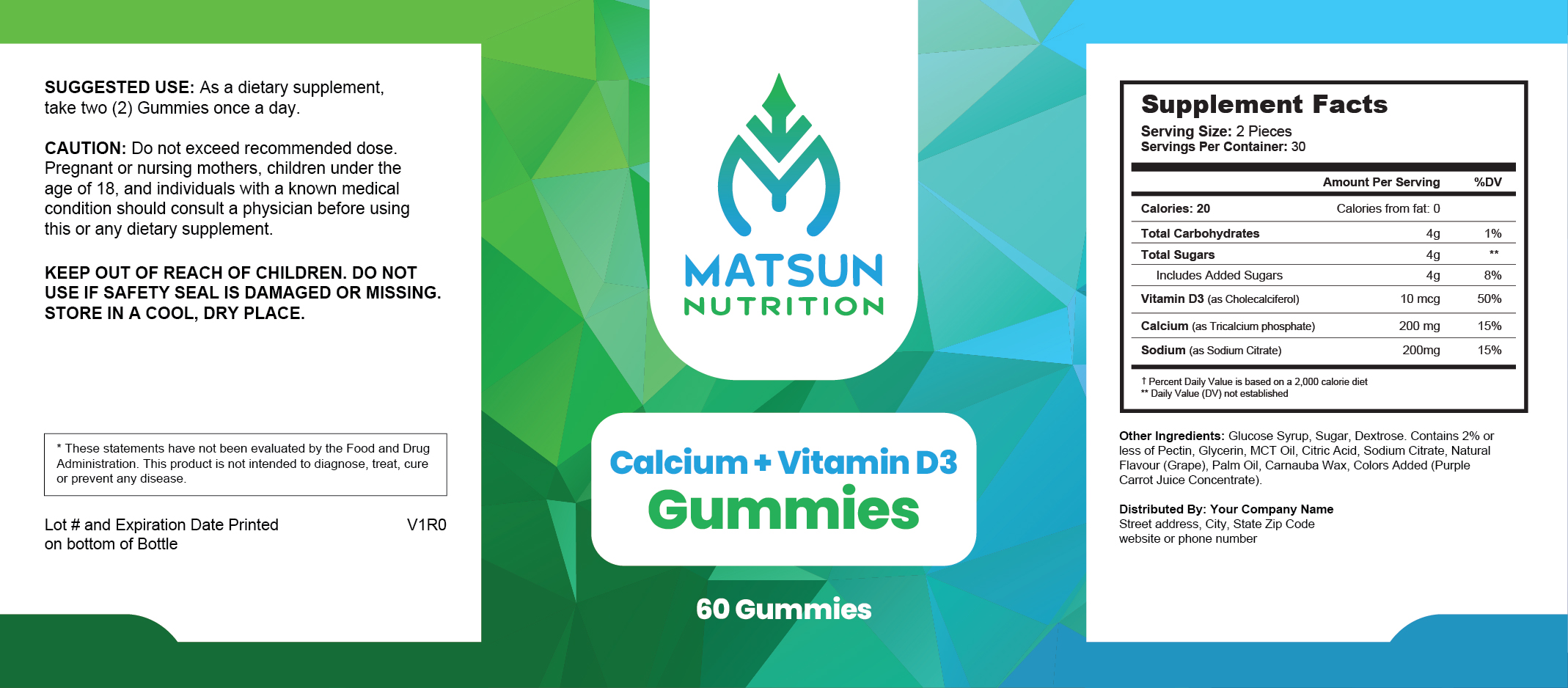 Get Private Label Calcium Gummies with Vitamin D3