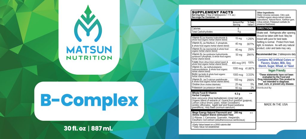 Liquid Vitamin B Complex for Energy & Metabolism