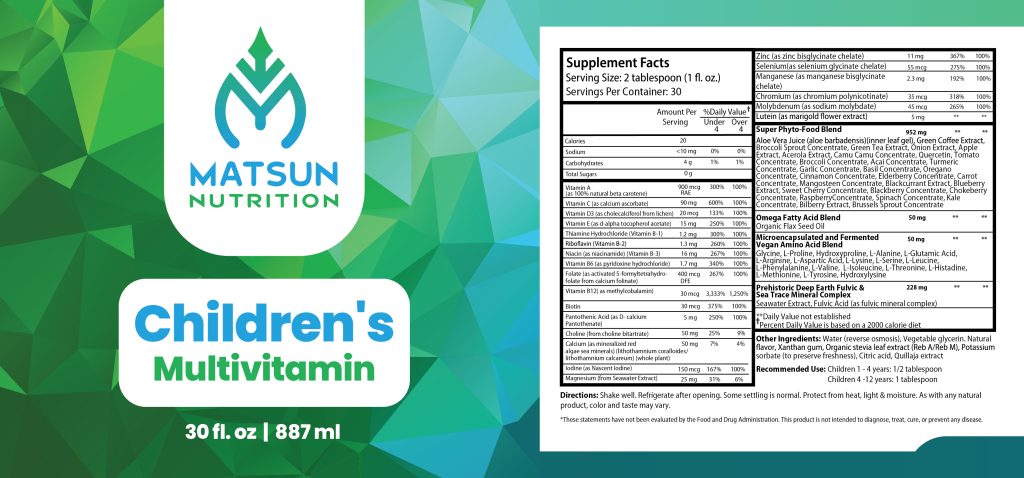 Children’s Liquid Multivitamin for Growing Brands